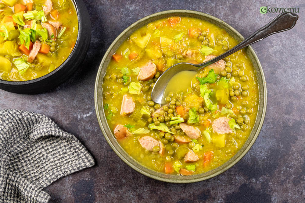 Verwarmende snert met rookworst ! Weinig koolhydraten | Ekomenu